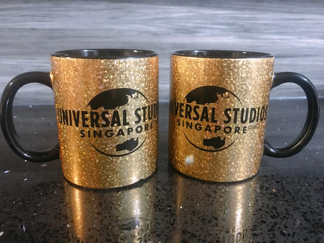 Universal Studios Singapore Gold Mugs, Everything Else on Carousell