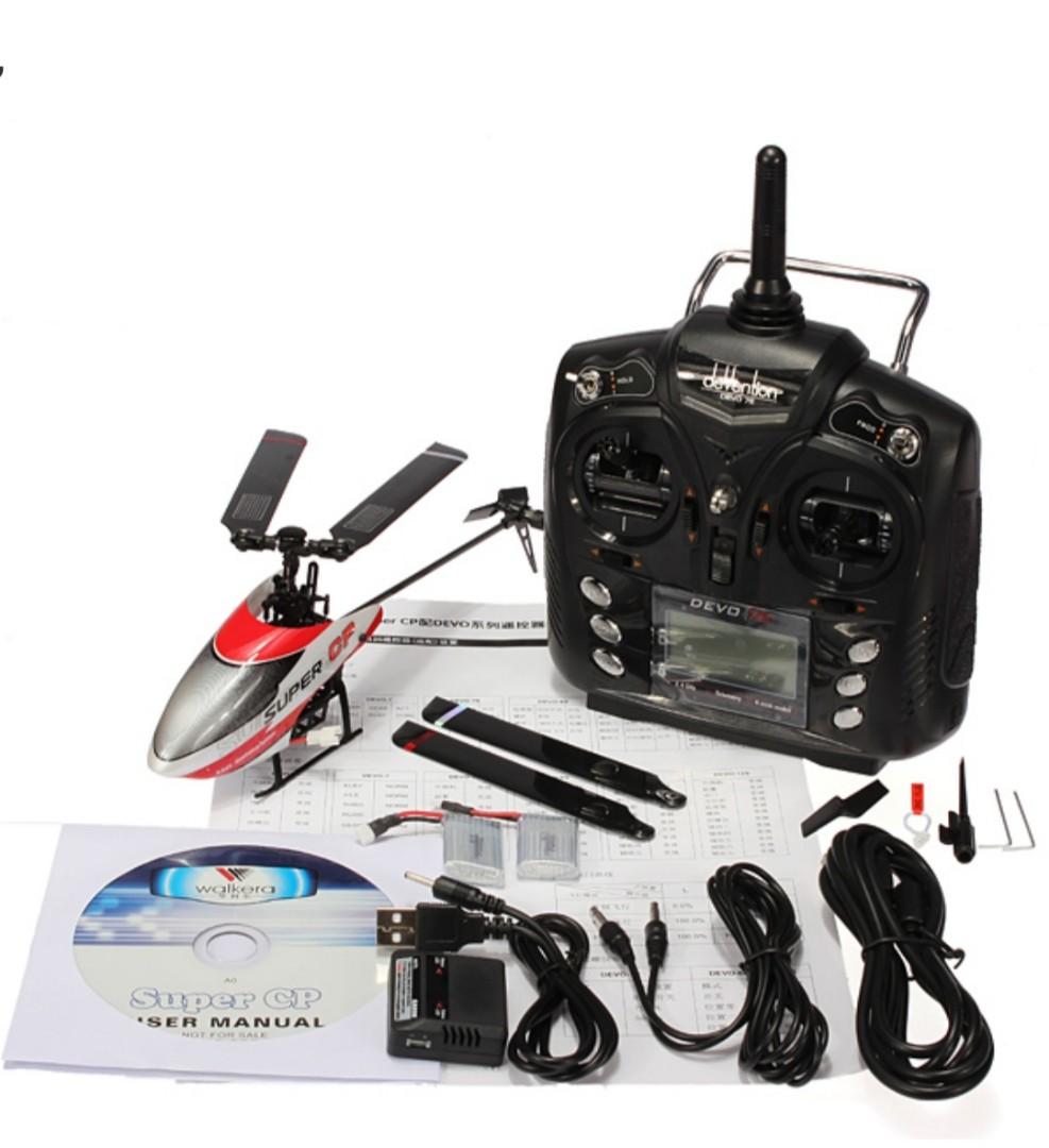 Walkera Super CP Helicopter with DEVO 7E Transmitter 2.4GHz 3D RC RTF ...