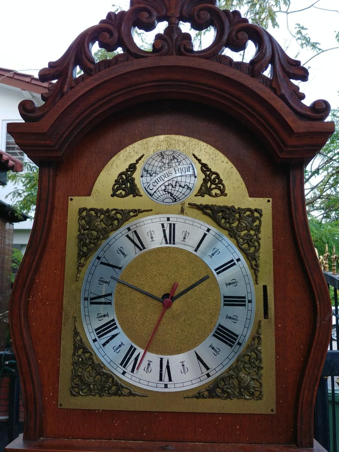 Wooden grandfather clock stand, Furniture & Home Living, Home Decor ...