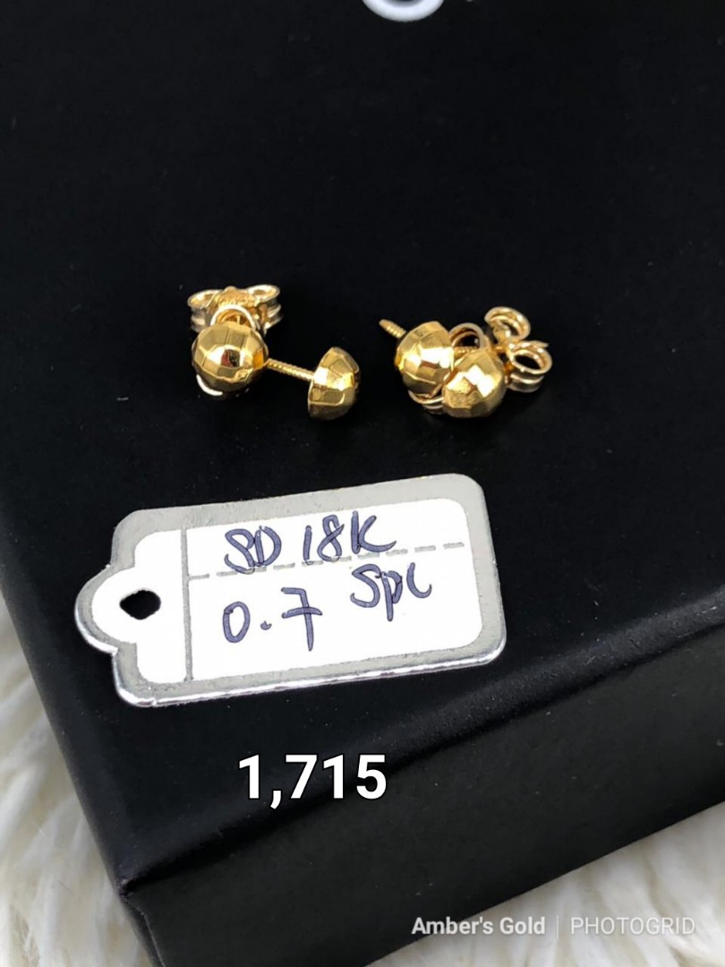 18k Saudi gold EARRINGS in assorted designs, Women's Fashion, Jewelry ...
