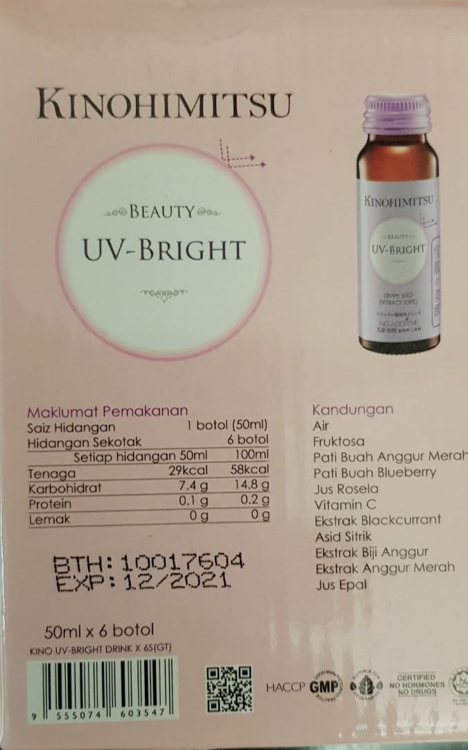 6s*50 ml Kinohimitsu UV Bright bottle drink, Food & Drinks, Beverages ...