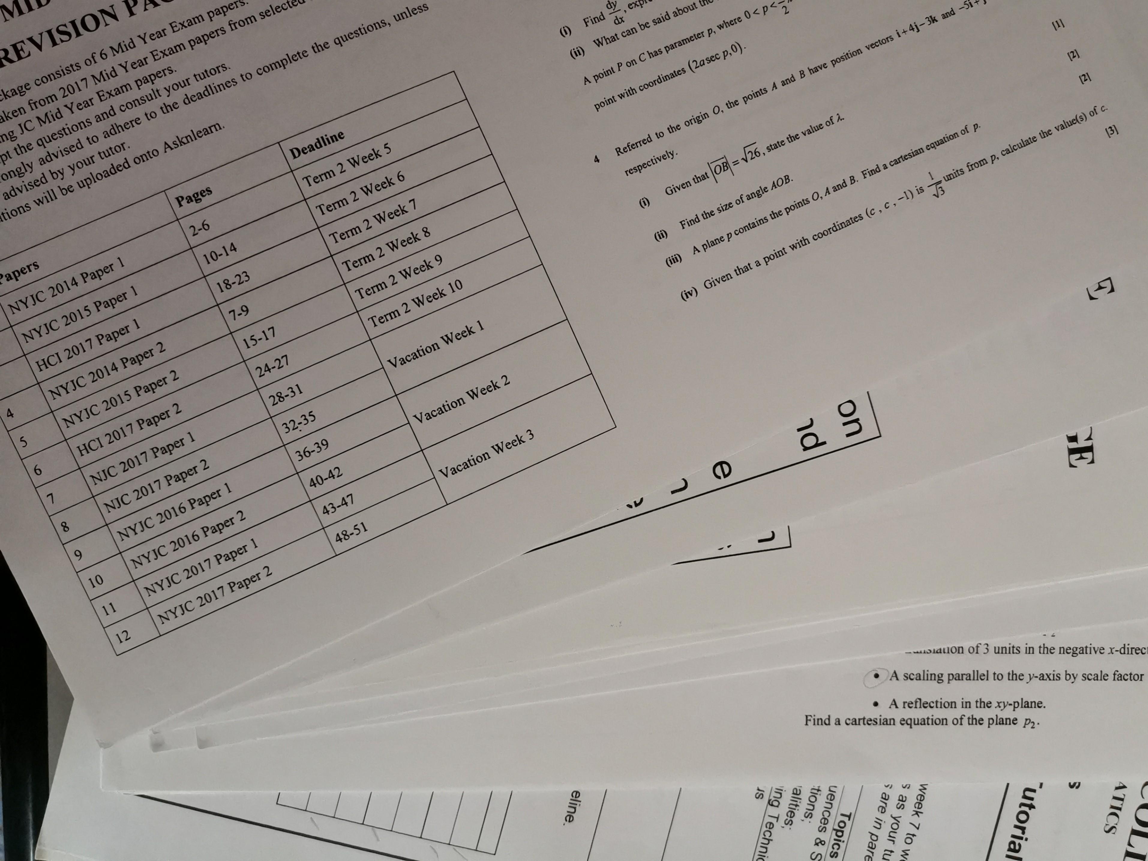 Assorted ALEVEL H2 Math JC Practice Papers, Hobbies & Toys, Books ...