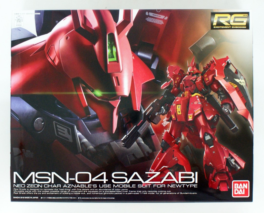 BANDAI RG-29 GUNDAM MSN-04 SAZABI 1/144 SCALE KIT, Hobbies & Toys, Toys ...