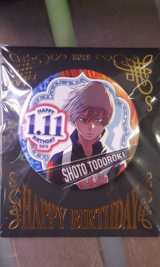 BNHA Todoroki special birthday badge, Hobbies & Toys, Memorabilia ...