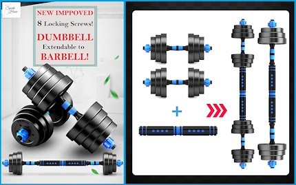 Dumbbell Extendable to Barbell! Home gym weights dumb bell training ...