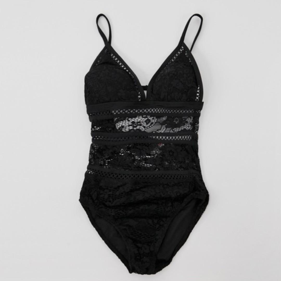 [Gabby & Mae] Alexis Lace Monokini, Women's Fashion, Swimwear, Bikinis ...