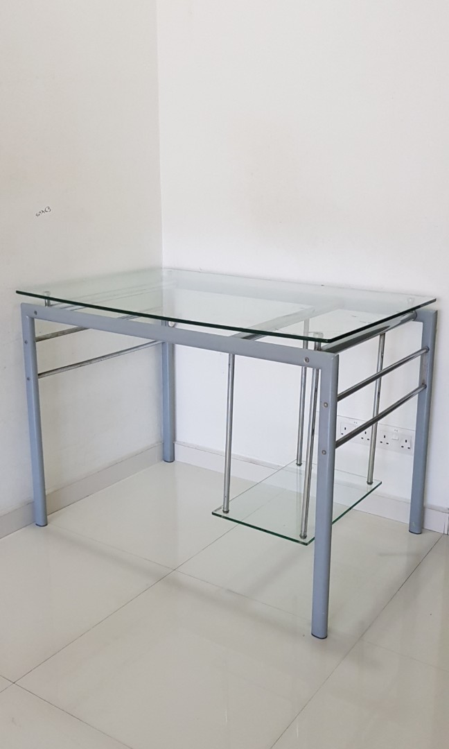 FREE Glass study table, Furniture, Tables & Chairs on Carousell