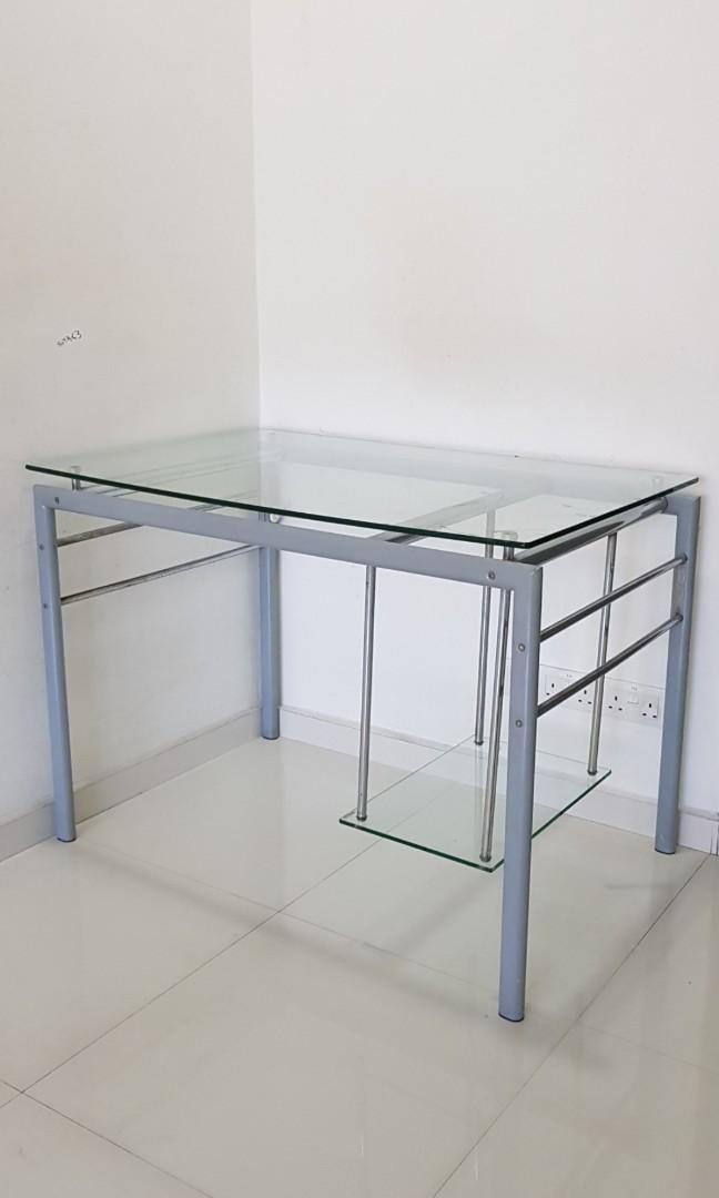 FREE Glass study table, Furniture, Tables & Chairs on Carousell