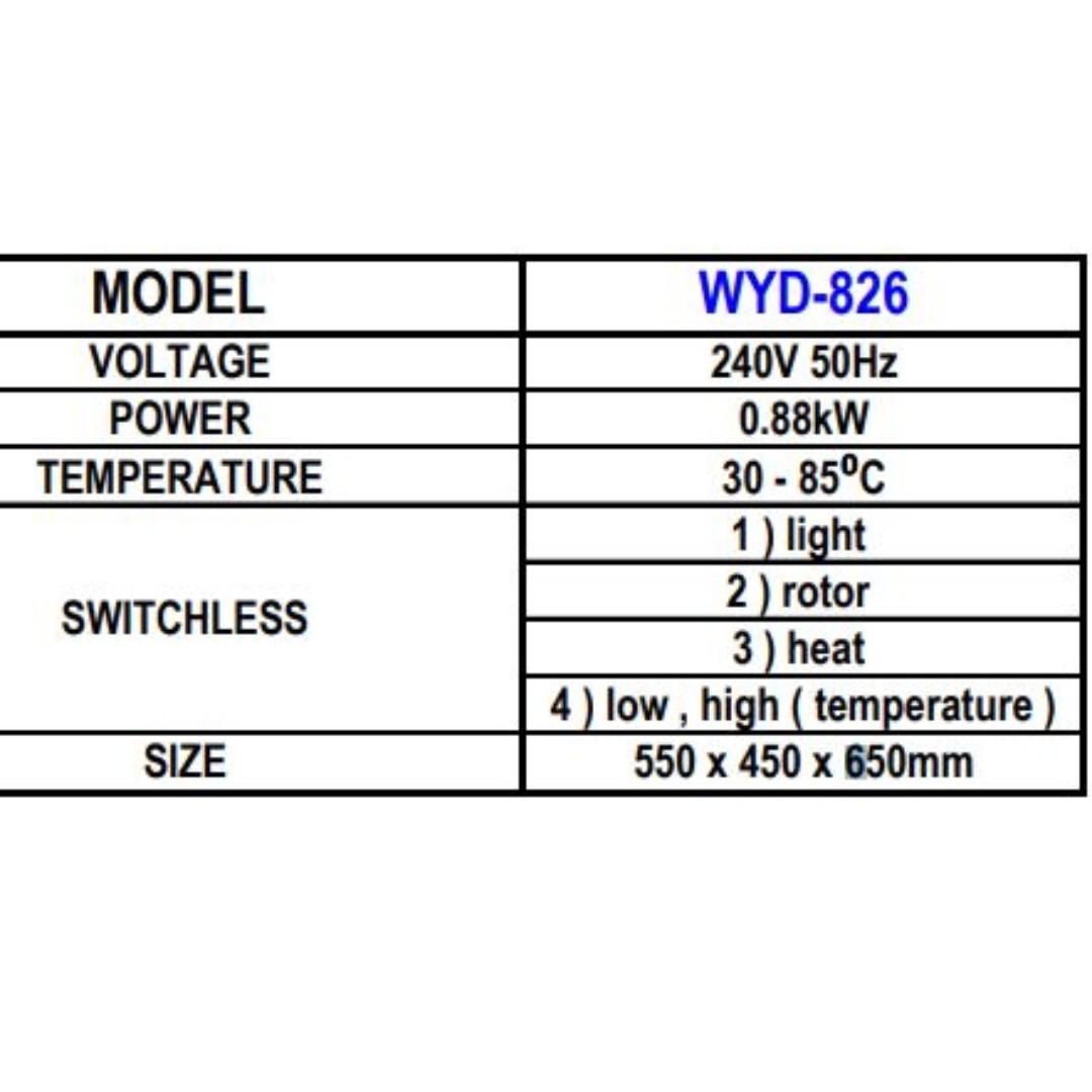 GOLDEN BULL WYD-826 Rotating Food Display Warmer 0.88kW, TV & Home ...