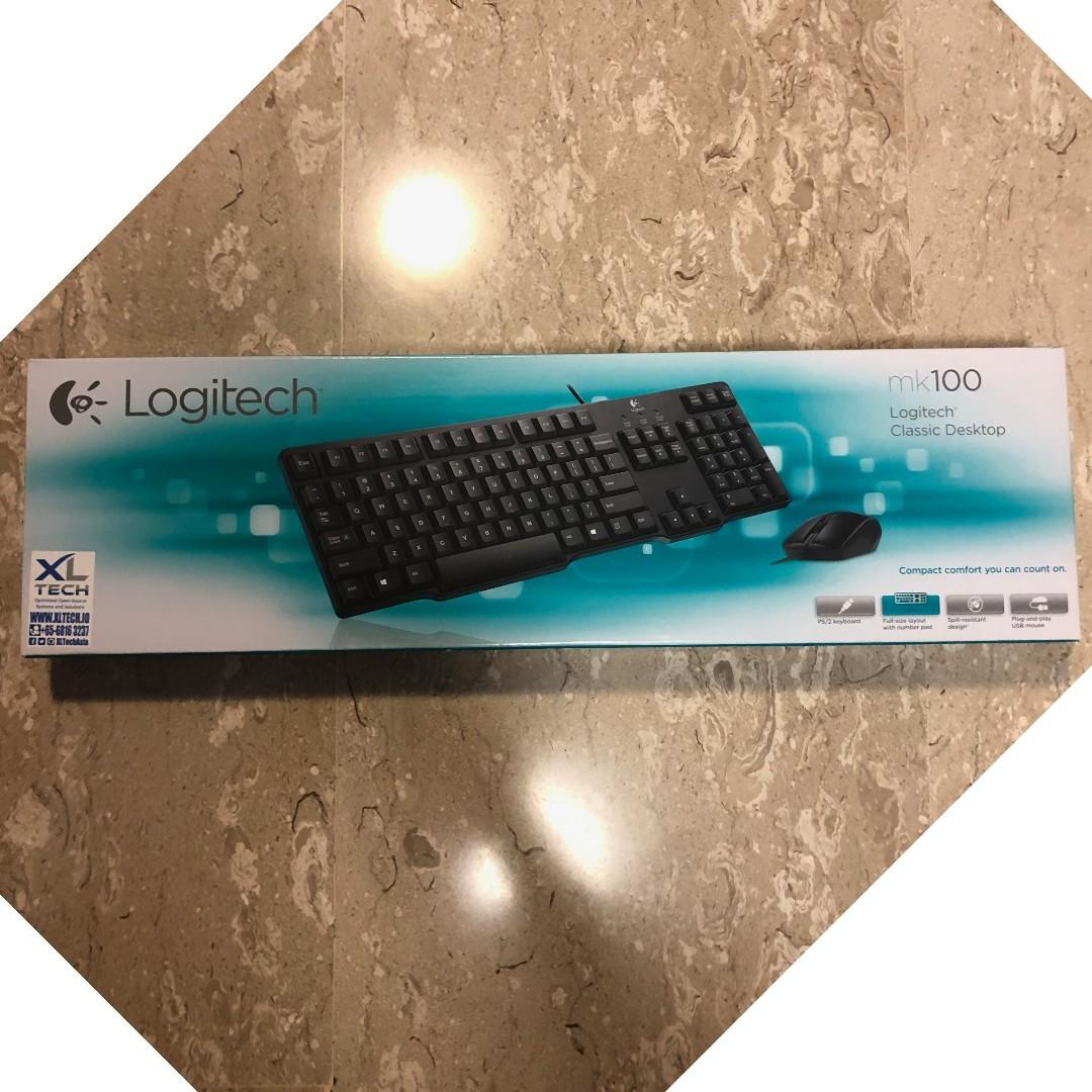 Logitech MK100 Classic PS2 Keyboard & USB Mouse, Computers & Tech ...