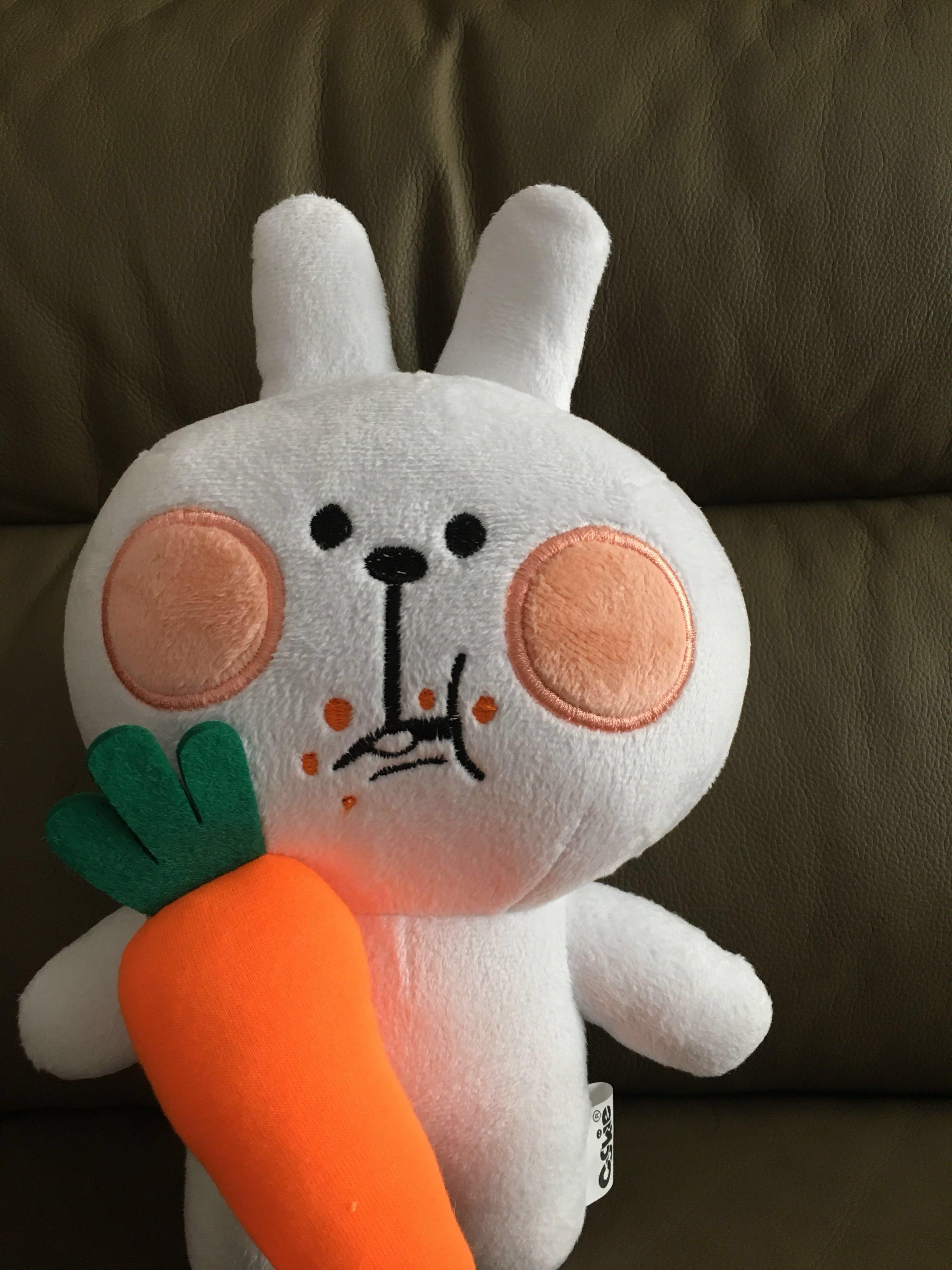 Spoiled Rabbit Telegram Sticker Line Friends Plushies, Hobbies & Toys ...