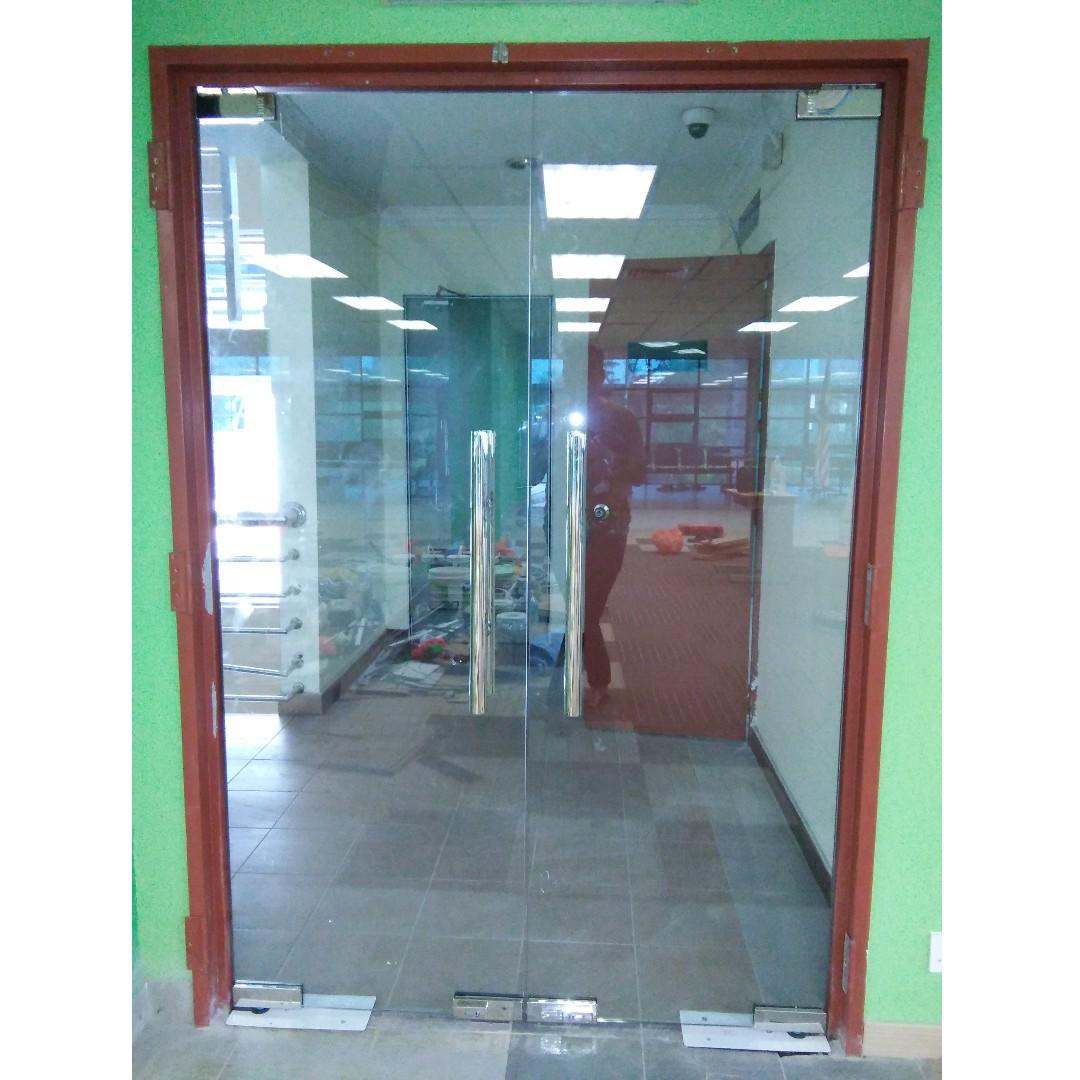 TEMPERED GLASS DOOR l pintu kaca, Services, Others on Carousell