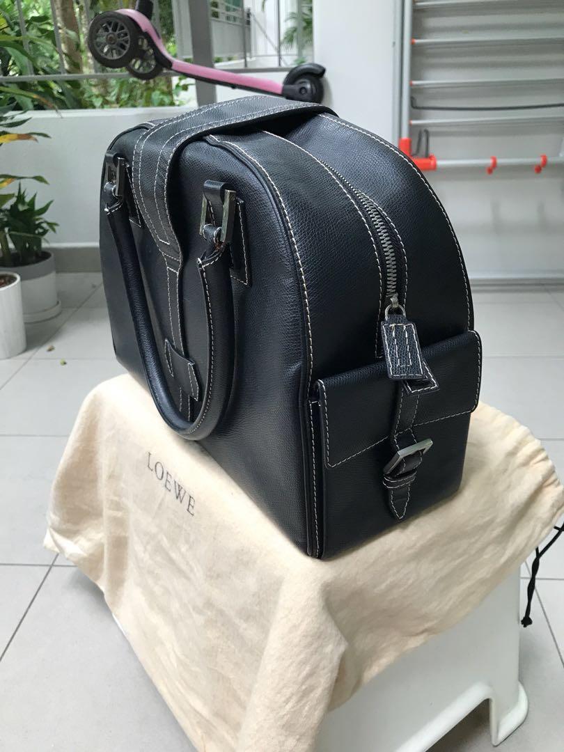 Used Loewe Bowling bag in black, Women's Fashion, Bags & Wallets, Tote ...
