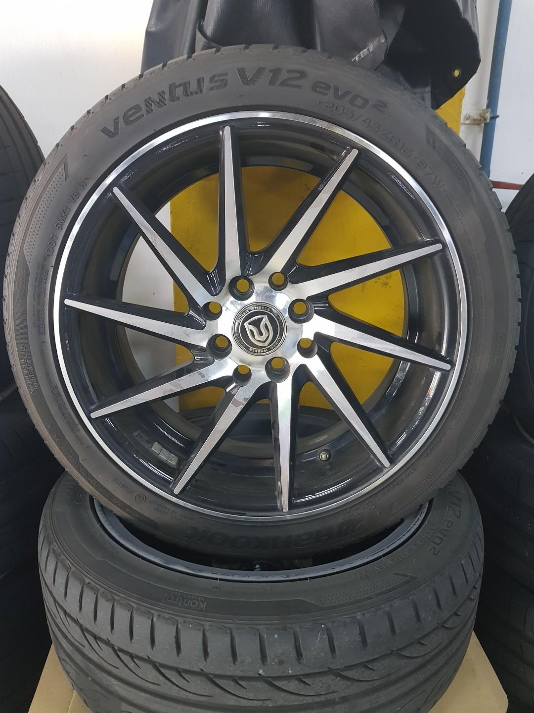16 Inch 4x100/114.3 Sports Rim & Tyre, Car Accessories, Tyres & Rims on ...