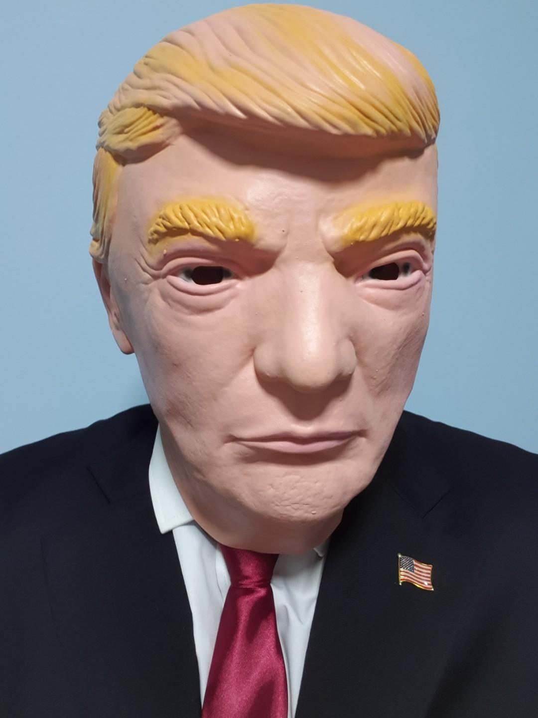 Donald Trump mask / cap / usa flag pin / tie, Everything Else on Carousell