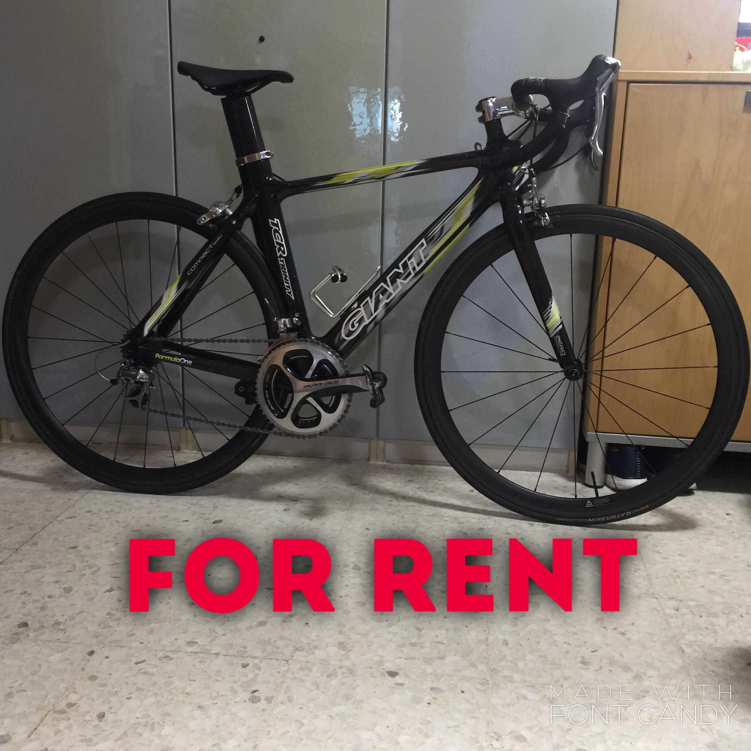 For Rent: Full Carbon road bike Giant TCR Trinity, Sports Equipment ...