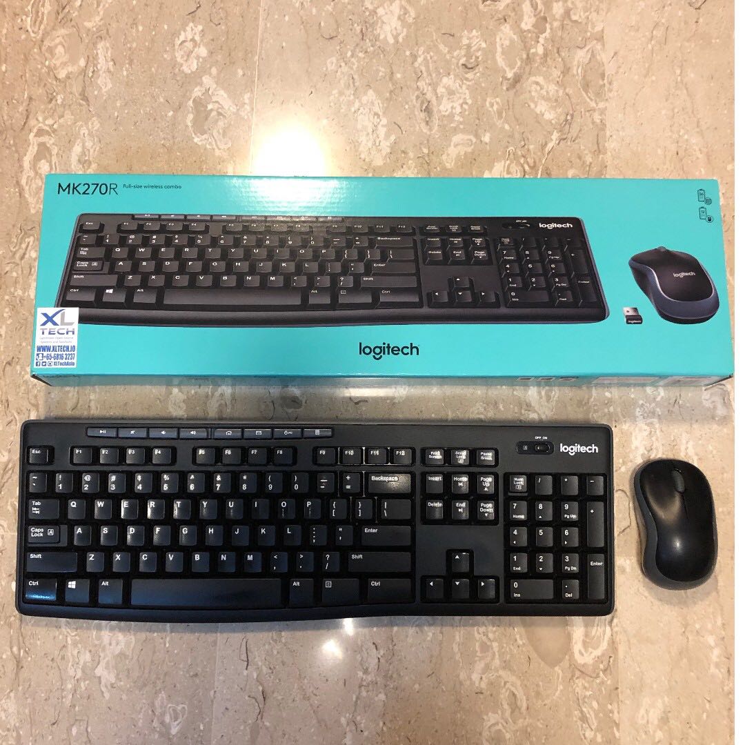 Logitech MK270R Full-size Wireless Combo Keyboard and Mouse, Computers & Tech, Parts ...