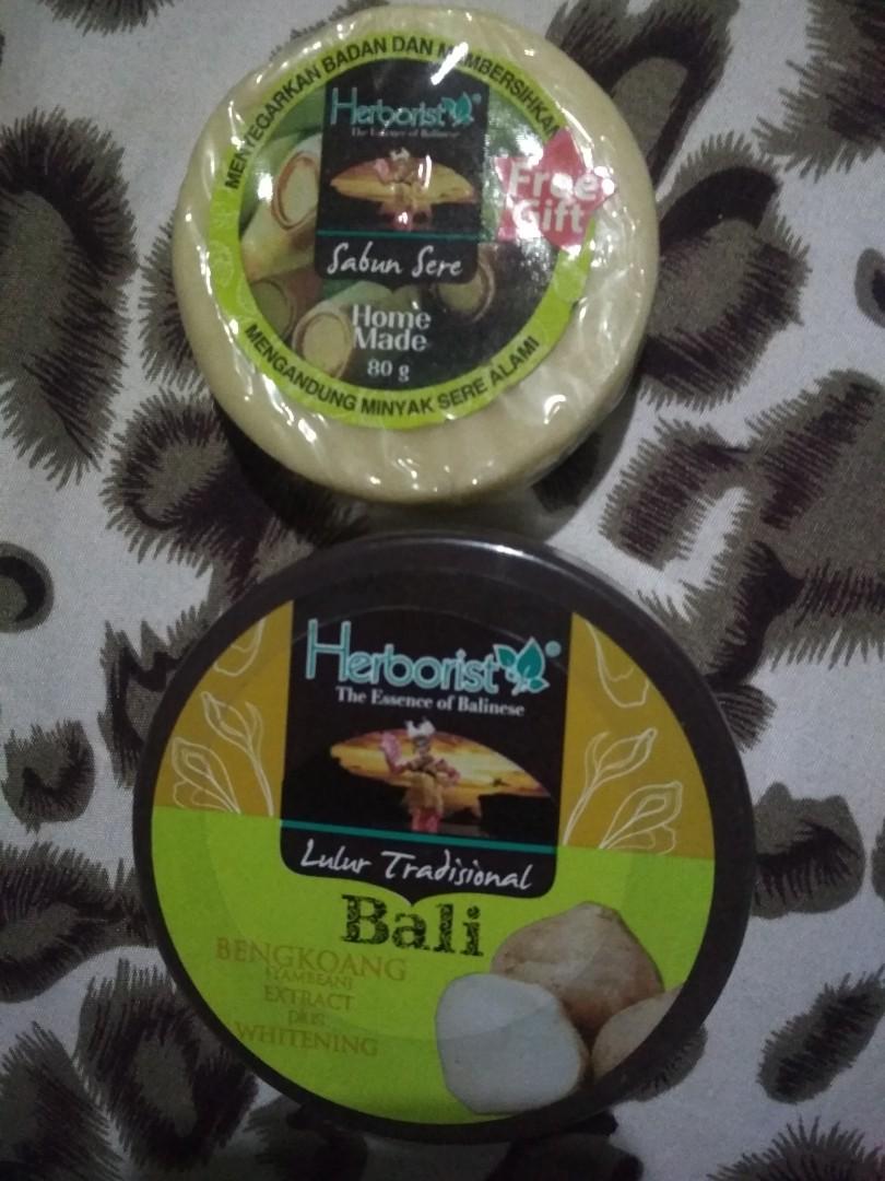 Lulur Bali herborist free sabun sere, Kesehatan & Kecantikan, Kulit, Sabun & Tubuh di Carousell
