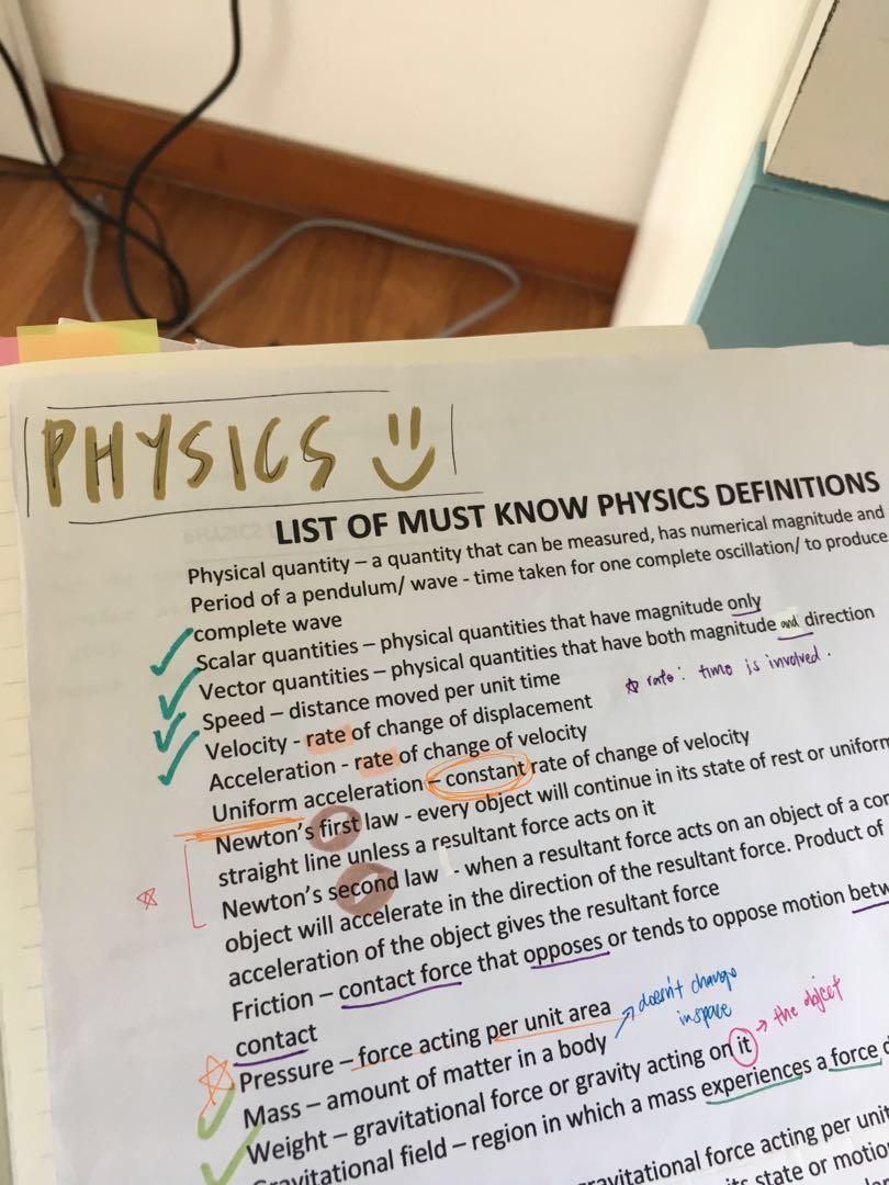 N level science (physics) definition list, Hobbies & Toys, Books ...