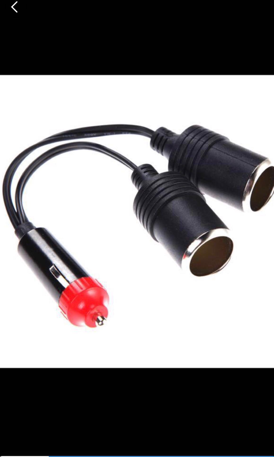 New 12v Car Cigarette Lighter Power Dual Outlet Socket Auto Splitter Y ...