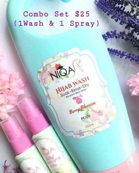 Niqa Hijab Wash & Niqa Instant Magic Spray, Everything Else on Carousell