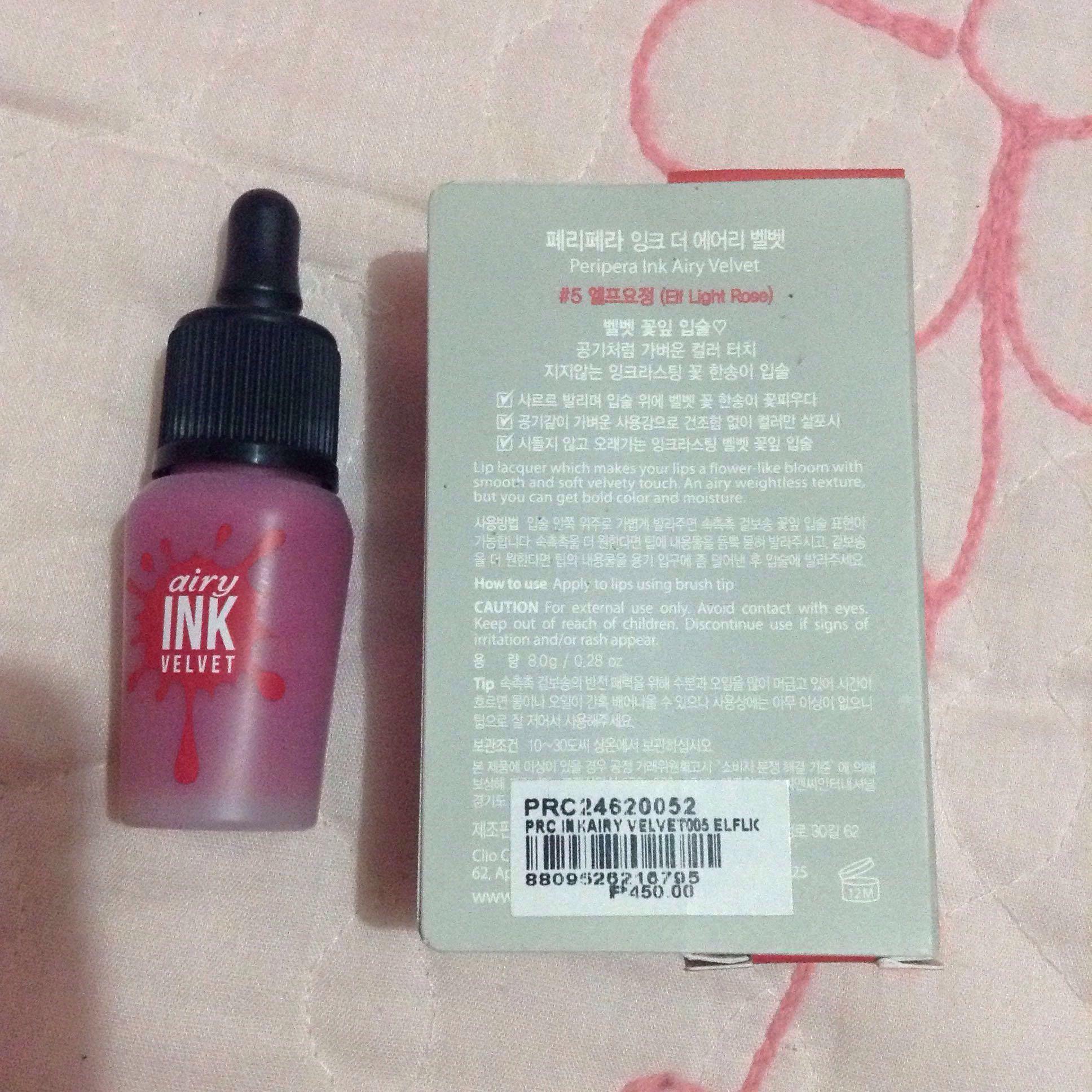 PERIPERA AIRY INK VELVET ELF LIGHT ROSE, Beauty & Personal Care, Face ...