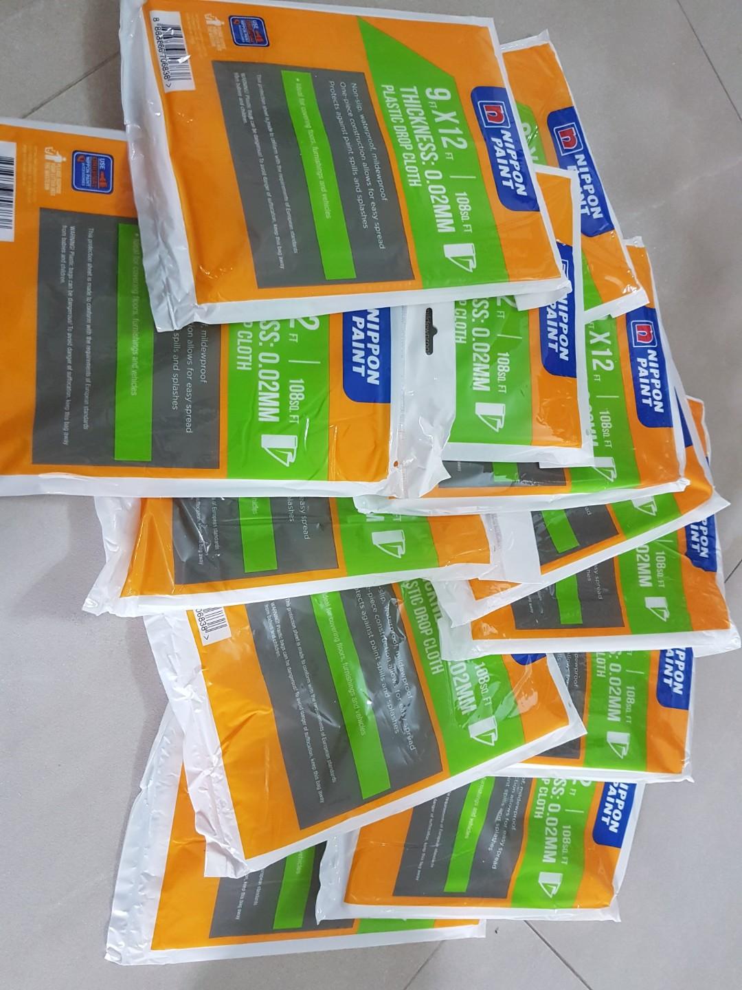 Plastic Drop Cloth, Furniture & Home Living, Cleaning & Homecare ...