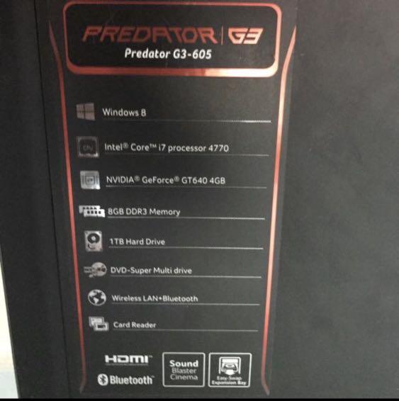 Acer Predator CPU, Computers & Tech, Parts & Accessories, Computer ...