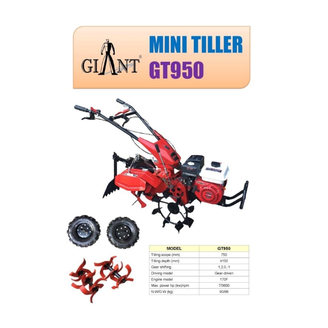 GIANT GT950 Mini Tiller, Furniture & Home Living, Home Improvement ...