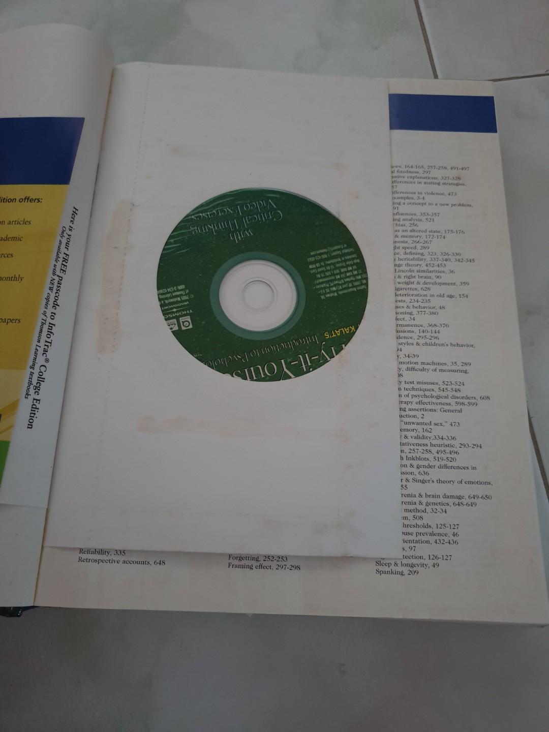 Introduction to psychology james w.kalat, Hobbies & Toys, Books ...