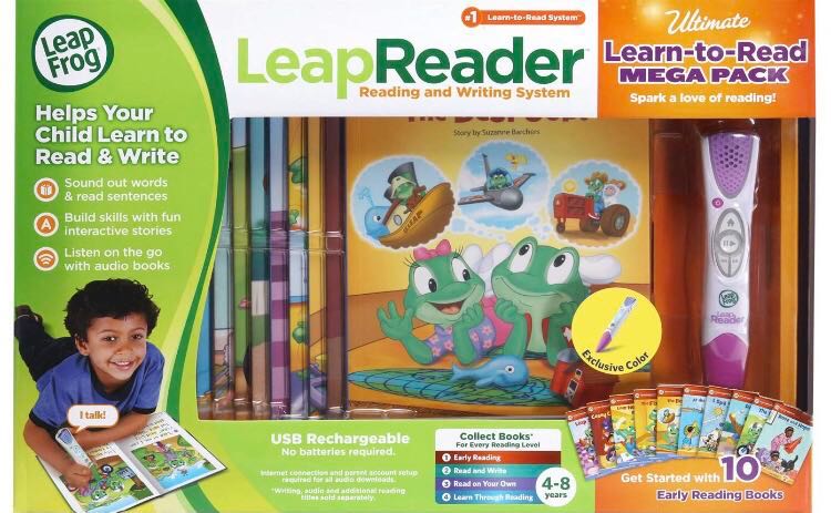 LeapFrog Leapreader System Learn to Read 10 Book Mega Pack-, Hobbies ...