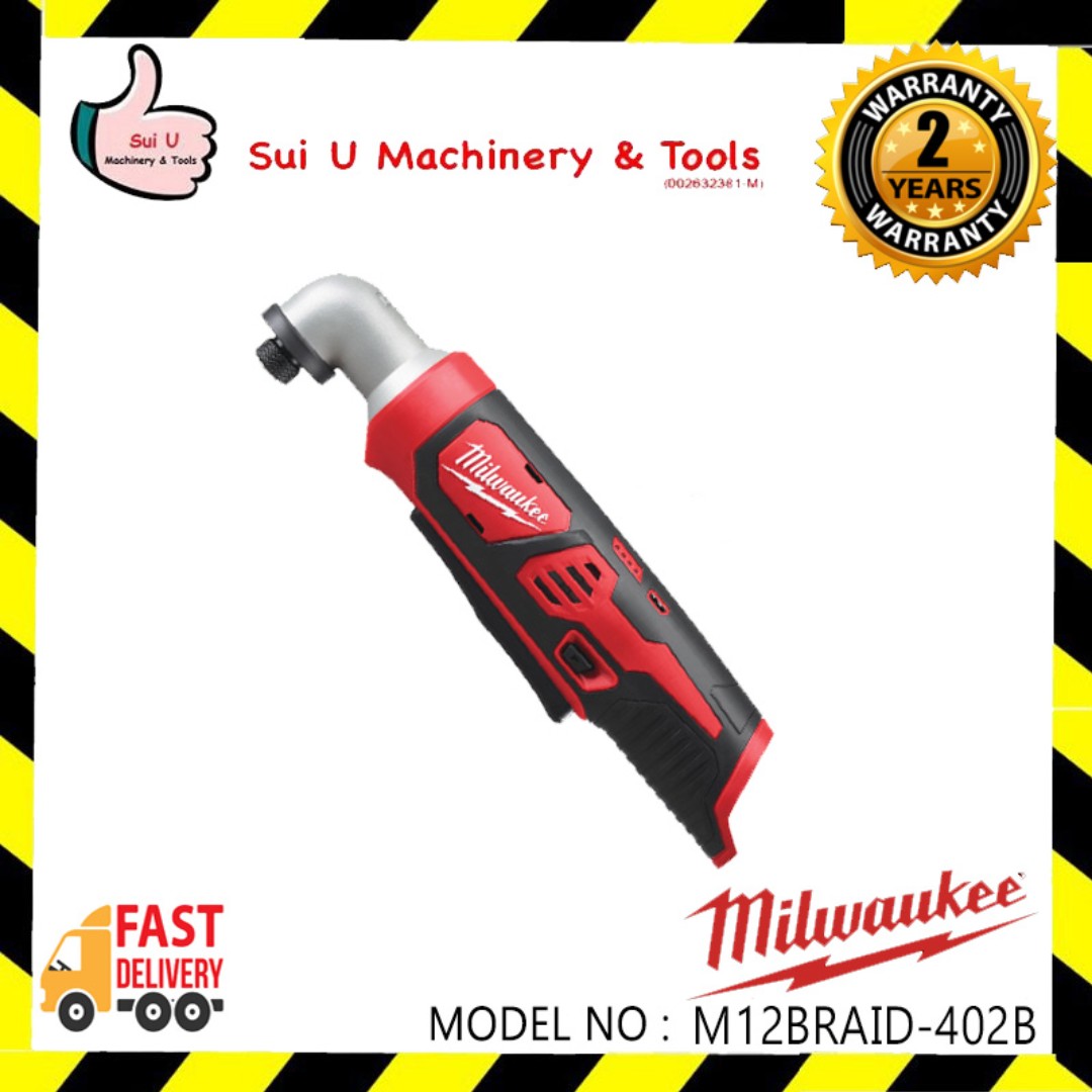 MILWAUKEE M12BRAID-402B 1/4" Hex Right Angle Impact Driver 4.0Ah, TV ...