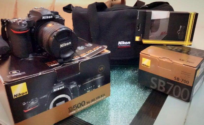 Nikon D500 16-80 with Speedlight SB-700, Photography, Cameras on Carousell