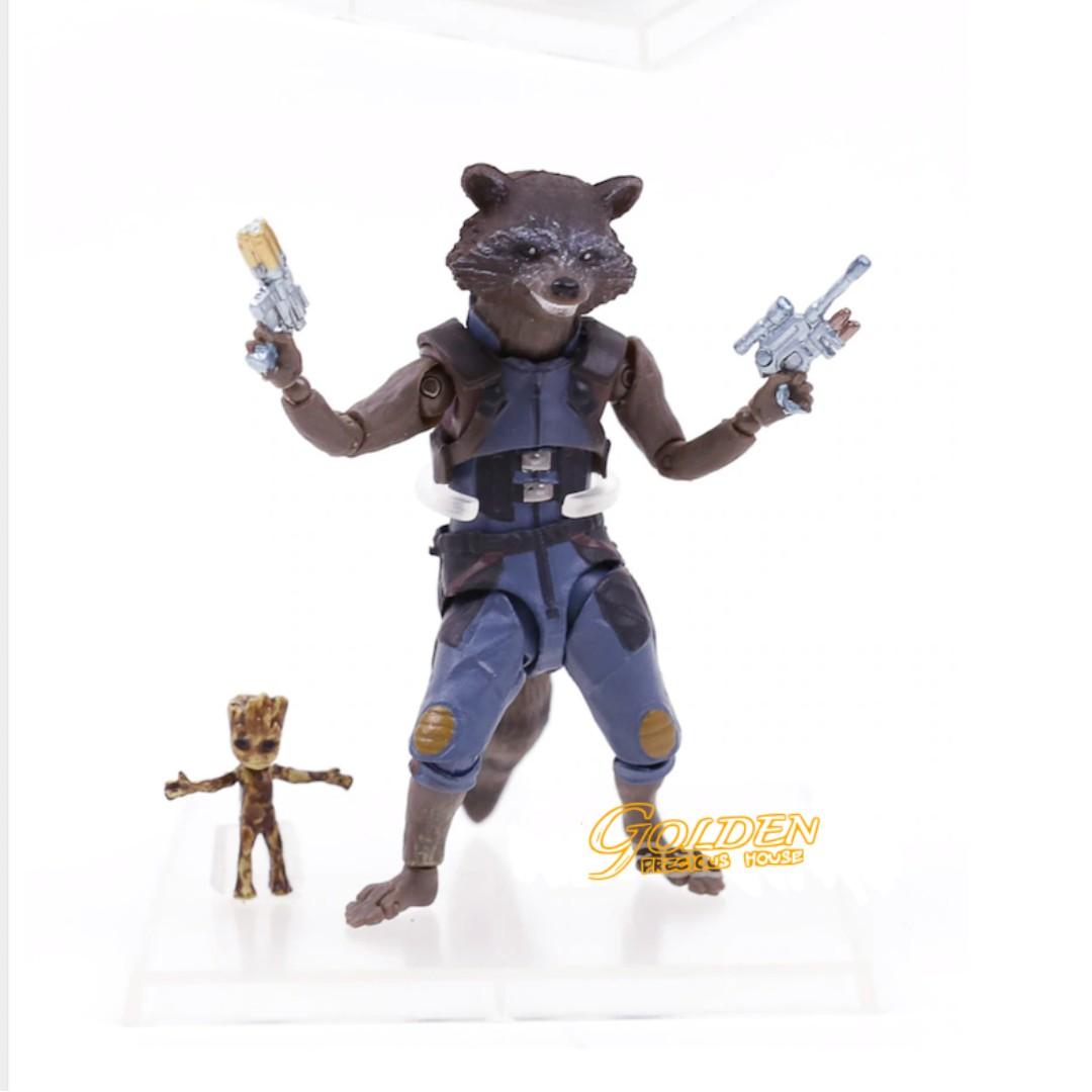 SHFiguarts SHF Guardians of the Galaxy Rocket Raccoon & Baby Tree Groot ...