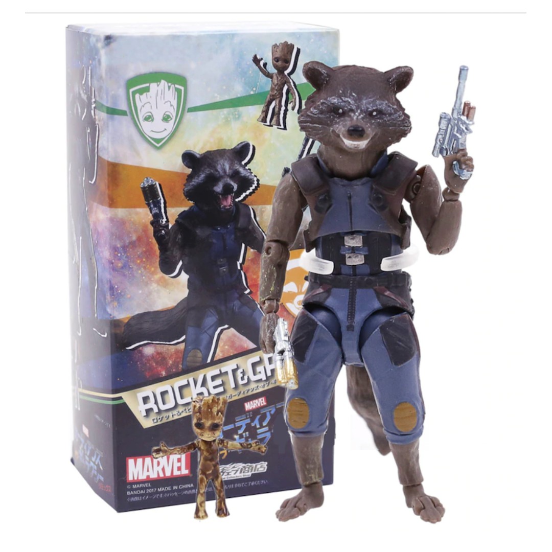SHFiguarts SHF Guardians of the Galaxy Rocket Raccoon & Baby Tree Groot ...