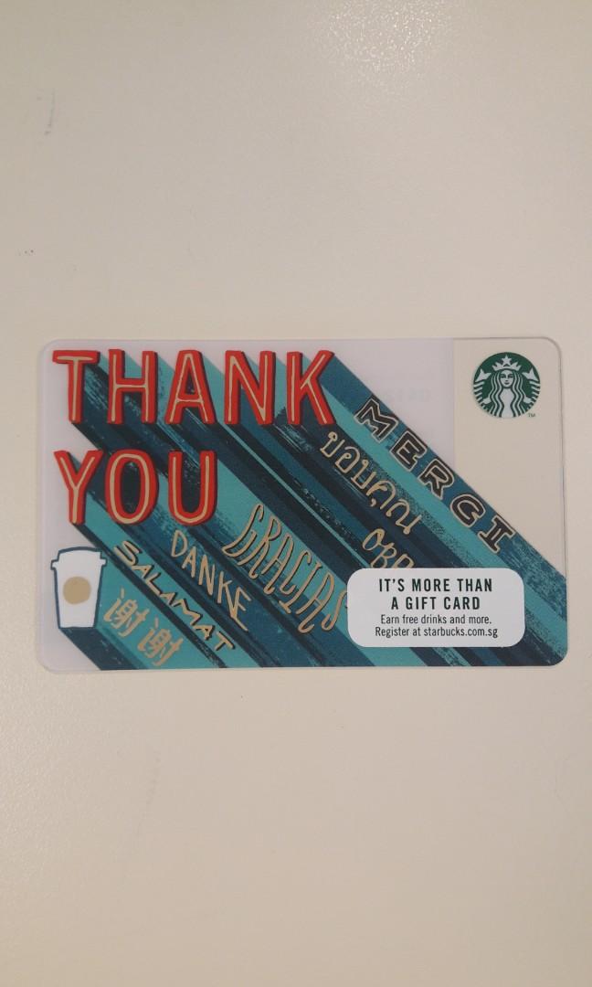 Starbucks thank you card, Food & Drinks, Beverages on Carousell