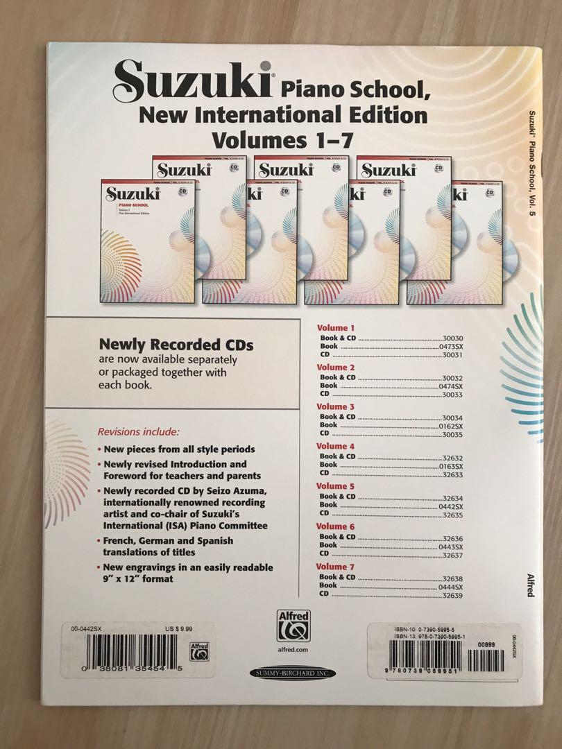 SUZUKI Piano Vol 5 Book, Hobbies & Toys, Music & Media, Music Scores on ...