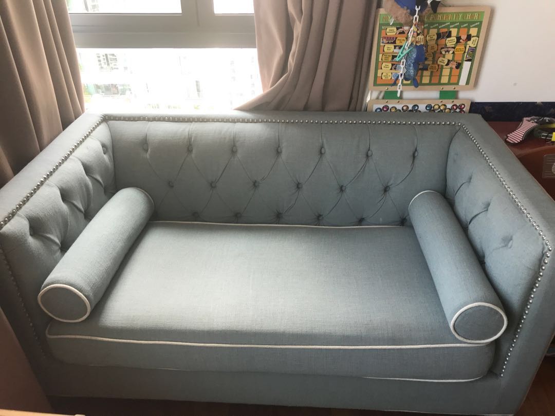 Vintage style Two seater sofa, Furniture & Home Living, Furniture ...