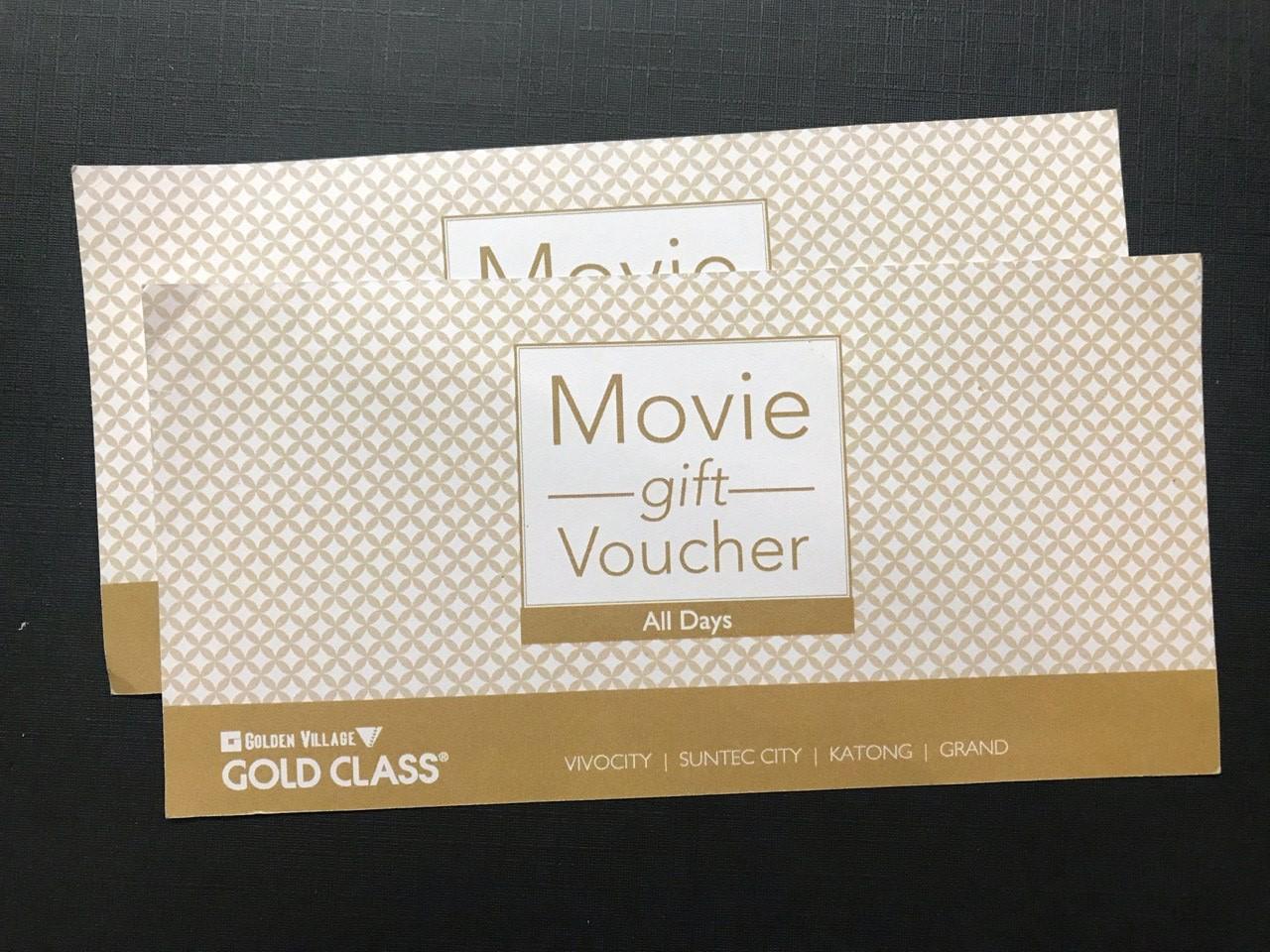 2 x GV Gold Class Tickets, Tickets & Vouchers, Vouchers on Carousell