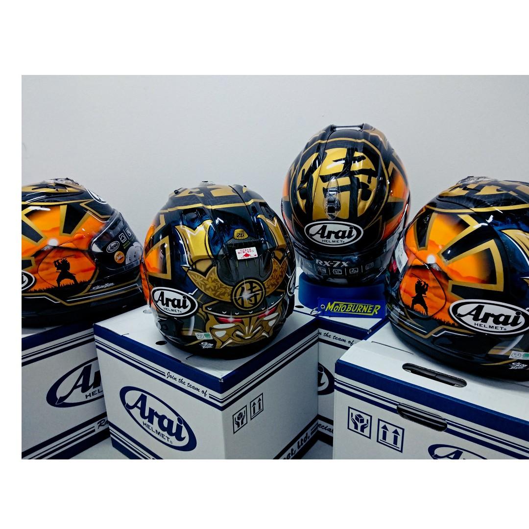 Arai RX7X Pedrosa Samurai Spirit, Motorcycles, Motorcycle Apparel on ...