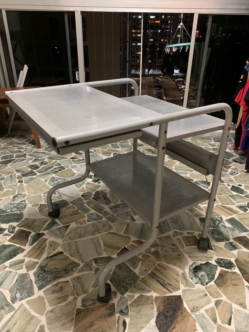 Computer Table with rollers/castors, Furniture & Home Living, Furniture ...