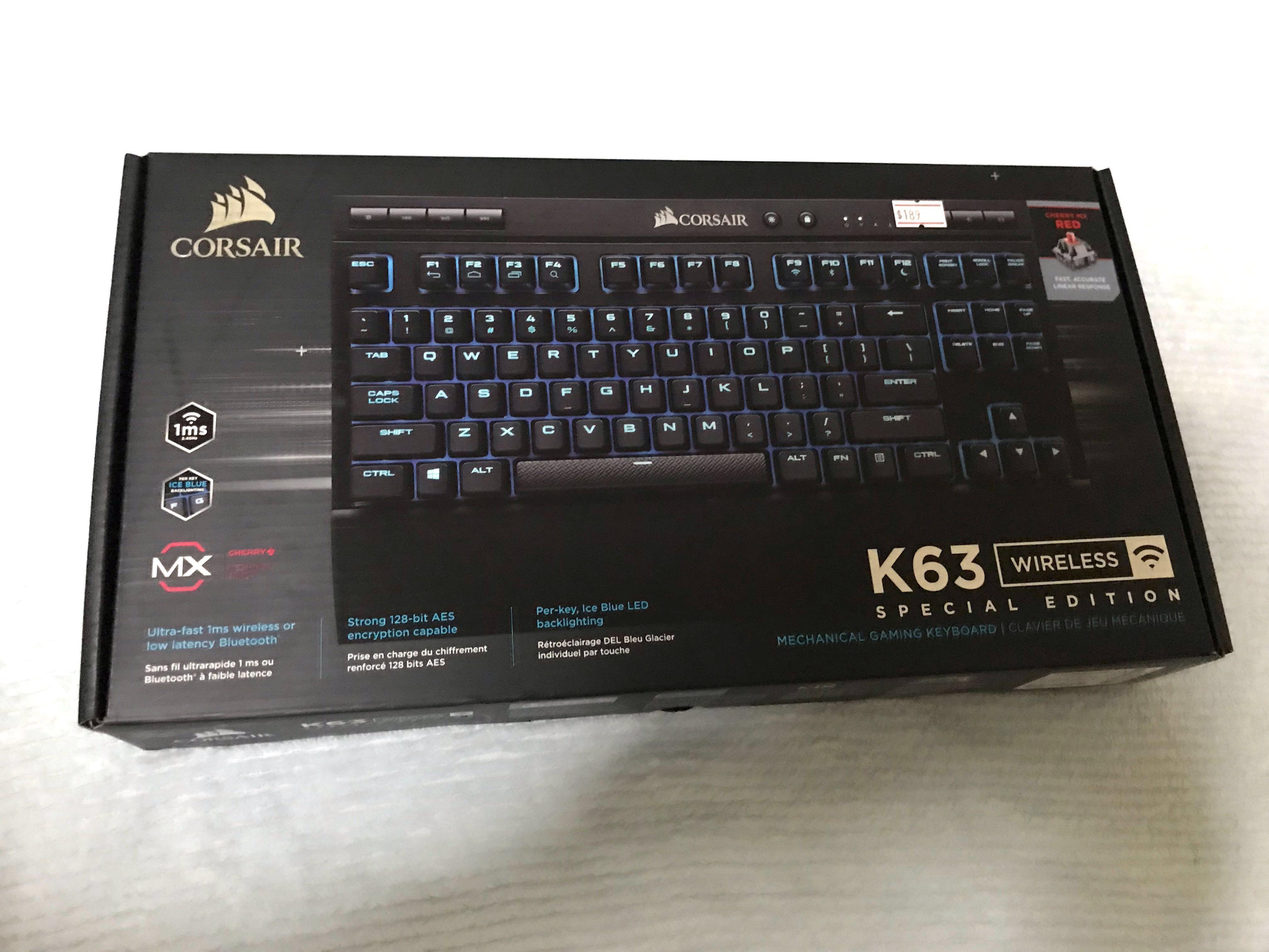 Corsair K63 Wireless Mechanical Keyboard, Computers & Tech, Parts ...