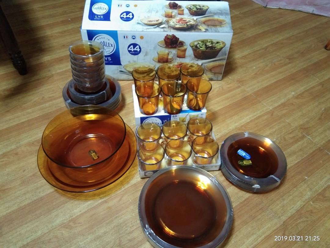 Duralex 44pc dinner set, Furniture & Home Living, Kitchenware ...