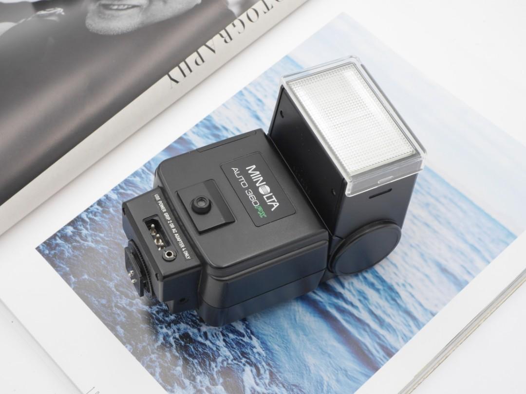 Minolta Auto 360PX Flash Unit, Photography, Cameras on Carousell