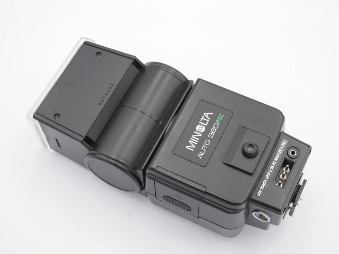 Minolta Auto 360PX Flash Unit, Photography, Cameras on Carousell