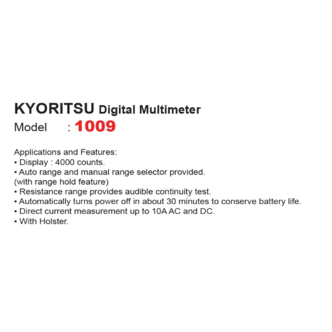 KYORITSU 1009 Digital Multimeter, Health & Nutrition, Health Monitors ...