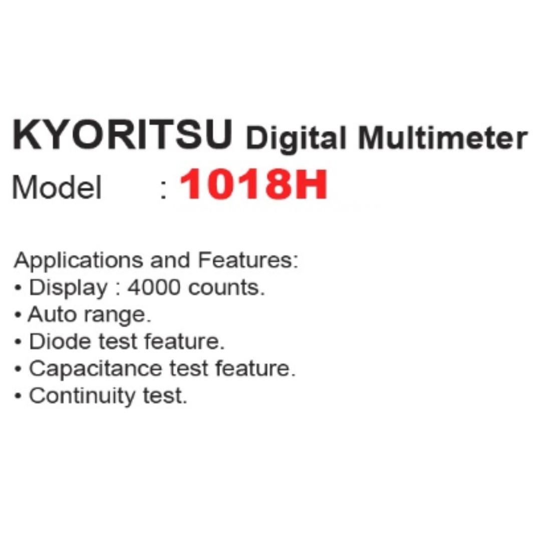 KYORITSU 1018H Digital Multimeter, Health & Nutrition, Health Monitors ...