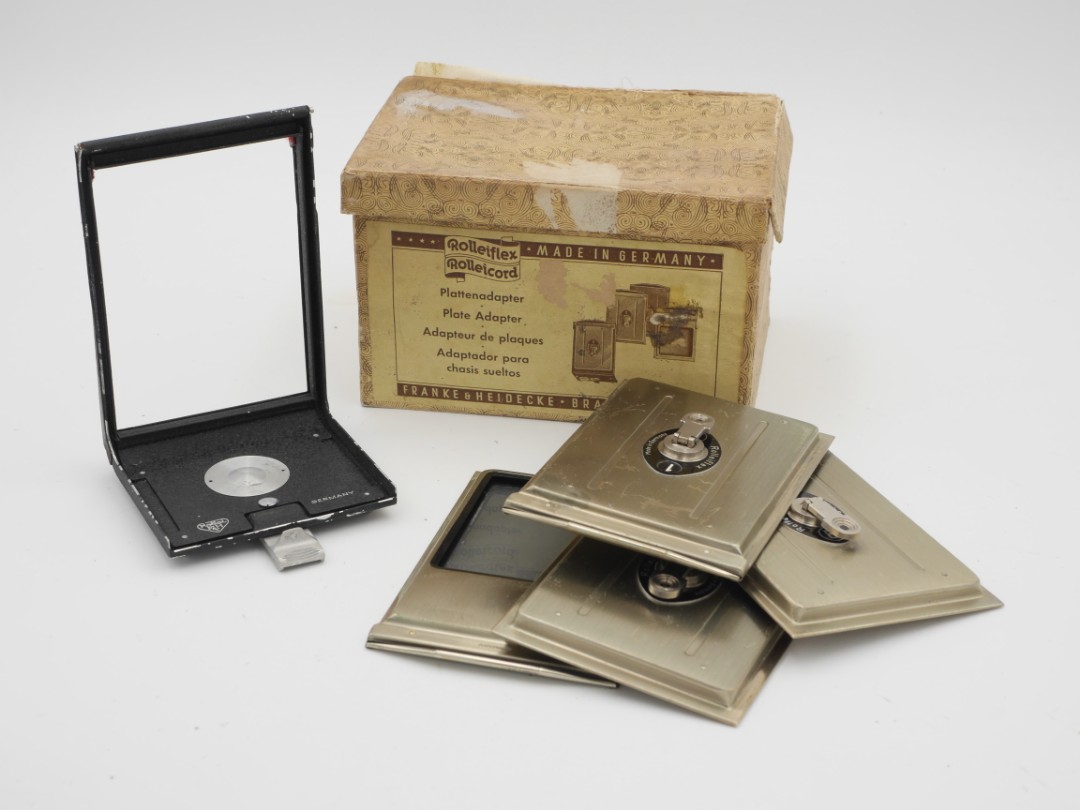 Rolleiflex or Rolleicord Plate Adapter Set with Box, Photography ...