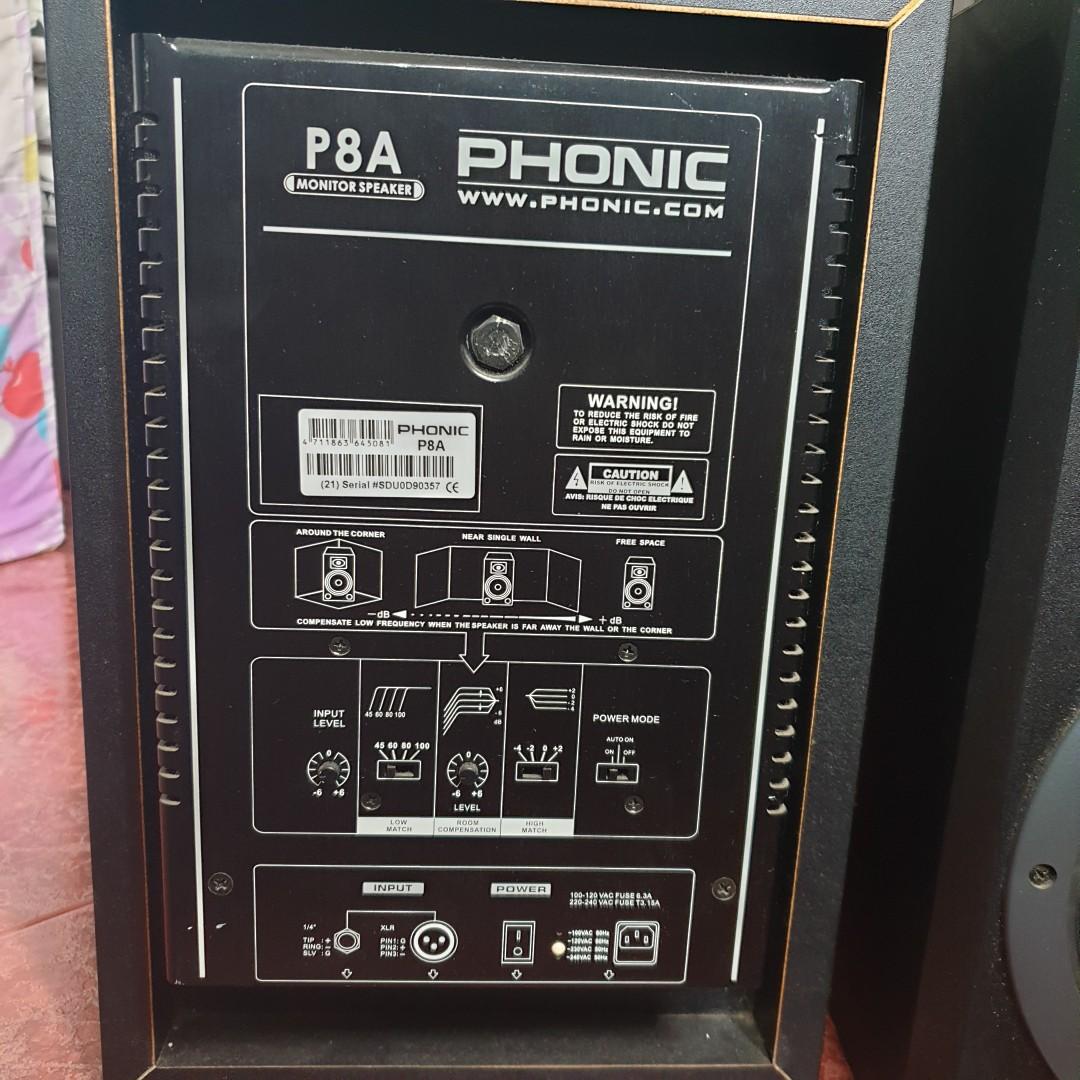 Phonic P8A Monitor Speakers, Audio, Soundbars, Speakers & Amplifiers on ...