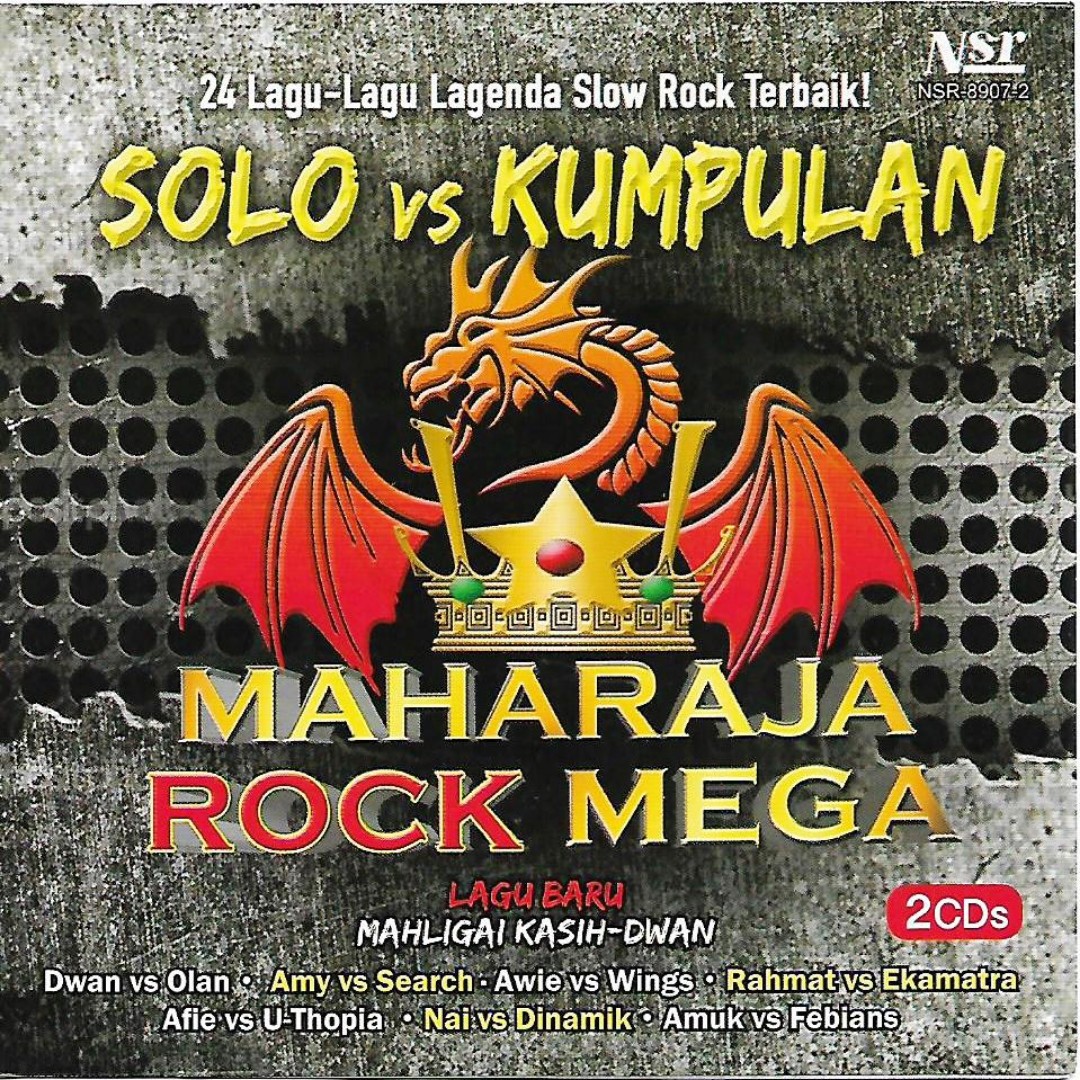 Solo vs Kumpulan Maharaja Rock Mega 2CD Dwan Olan Amy Search Awie Wings ...